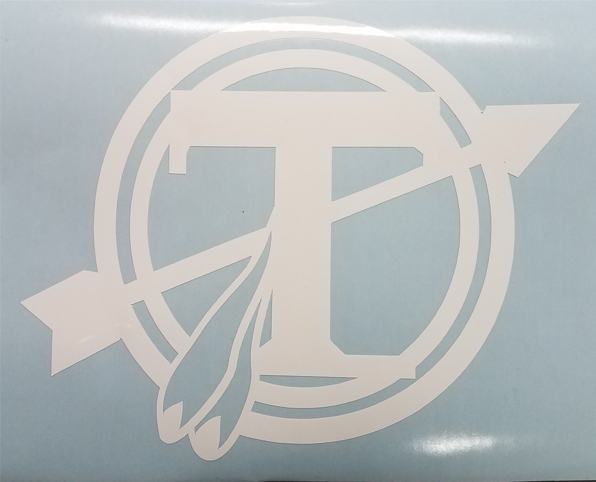 Tecumseh Circle T Decal - White - 4"x 3" – ProFilerInk.com